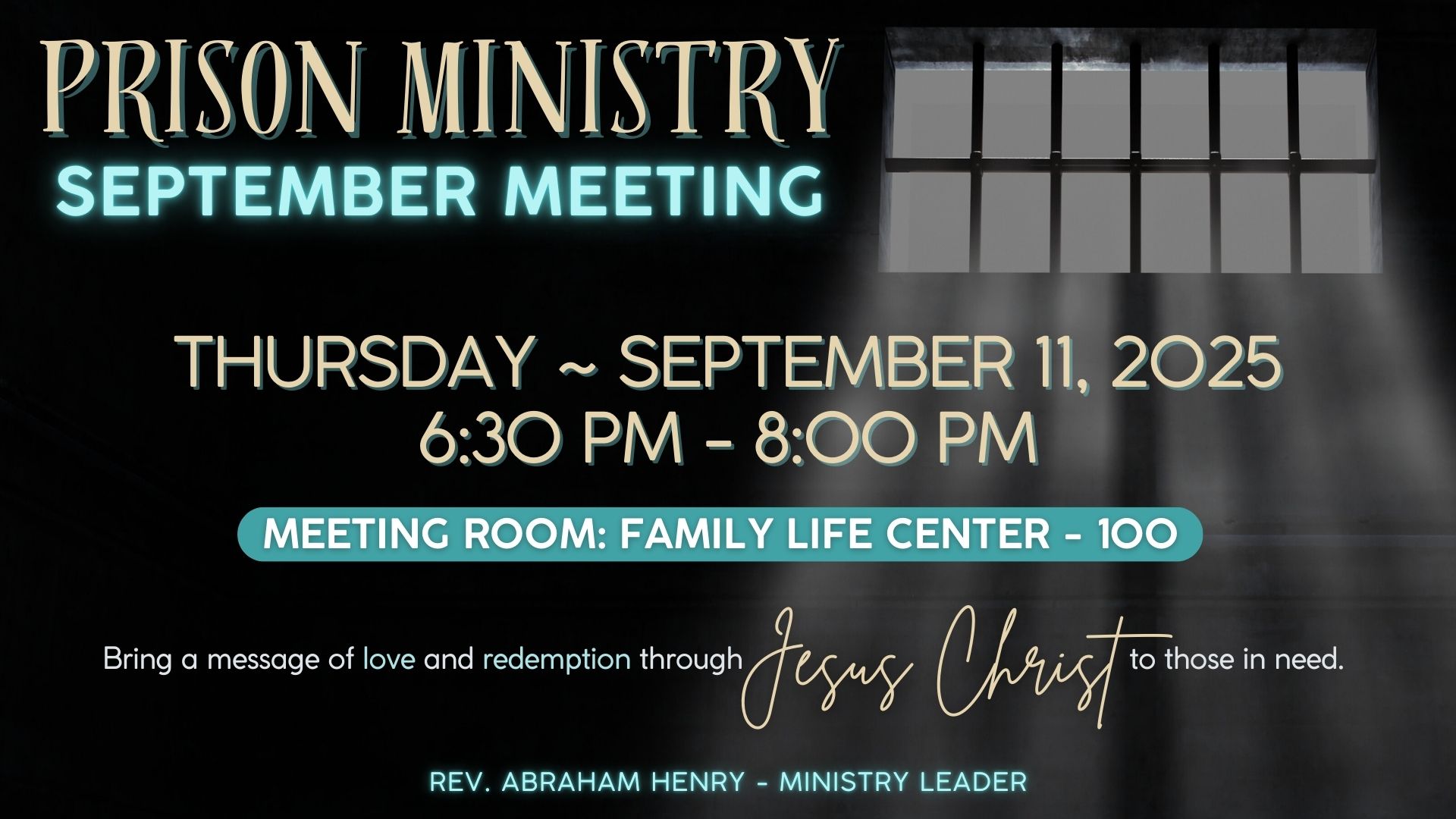 Prison Ministry | Lilly Grove Missionary Baptist Church - Houston, TX